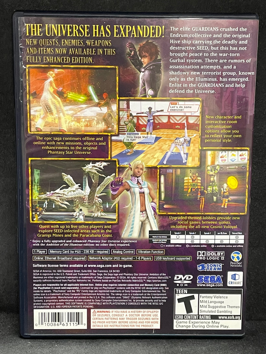Phantasy Star Universe: Ambition of the Illuminus (PS2) – POPnGAMES